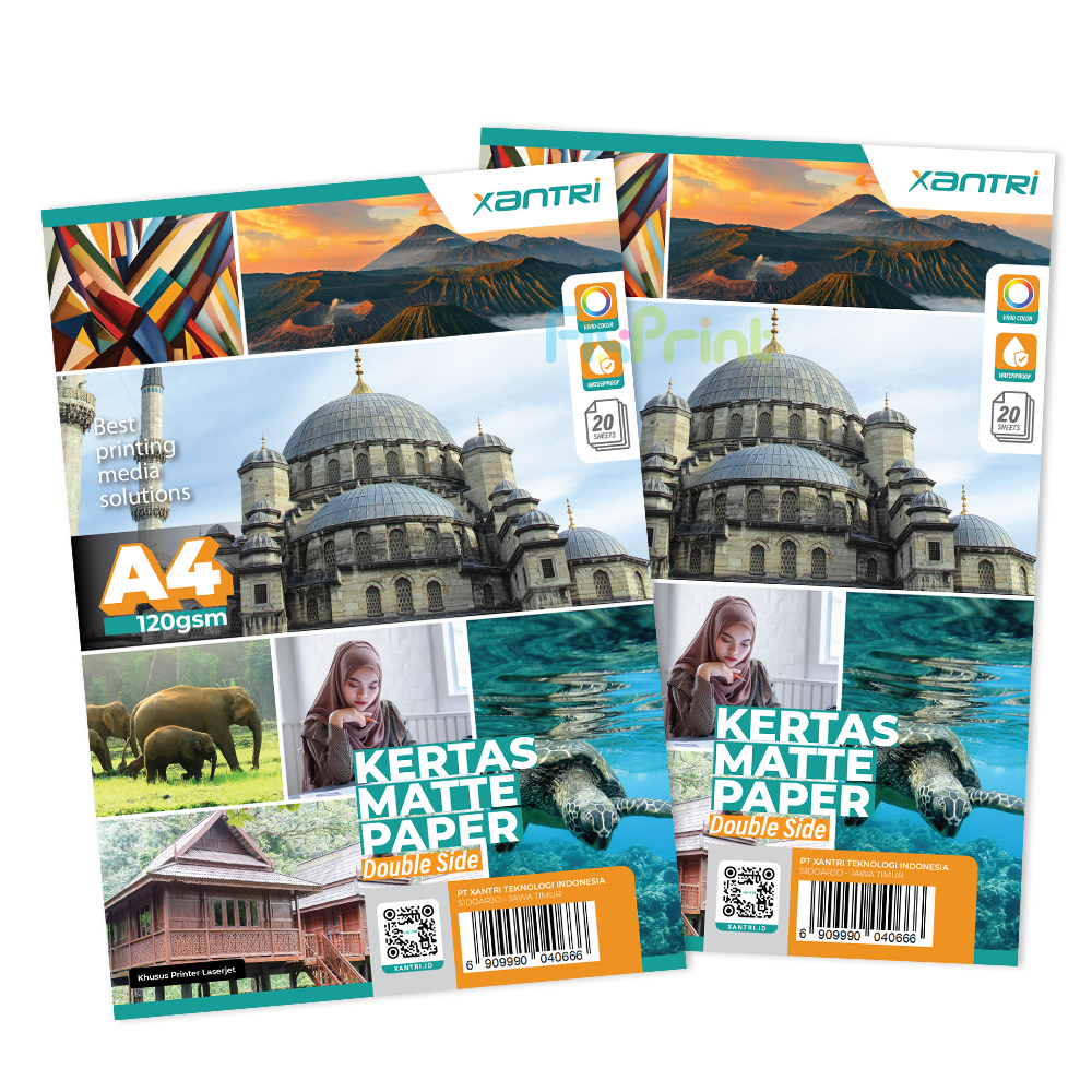 Kertas Matter Paper Xantri A4 120gsm isi 20 | fixprint