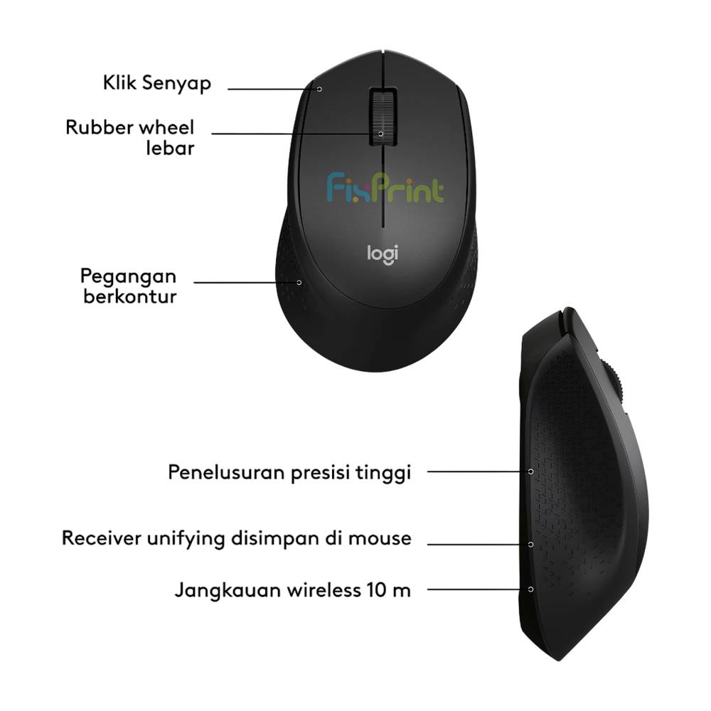 Mouse Logitech M331 Wireless-Black | fixprint