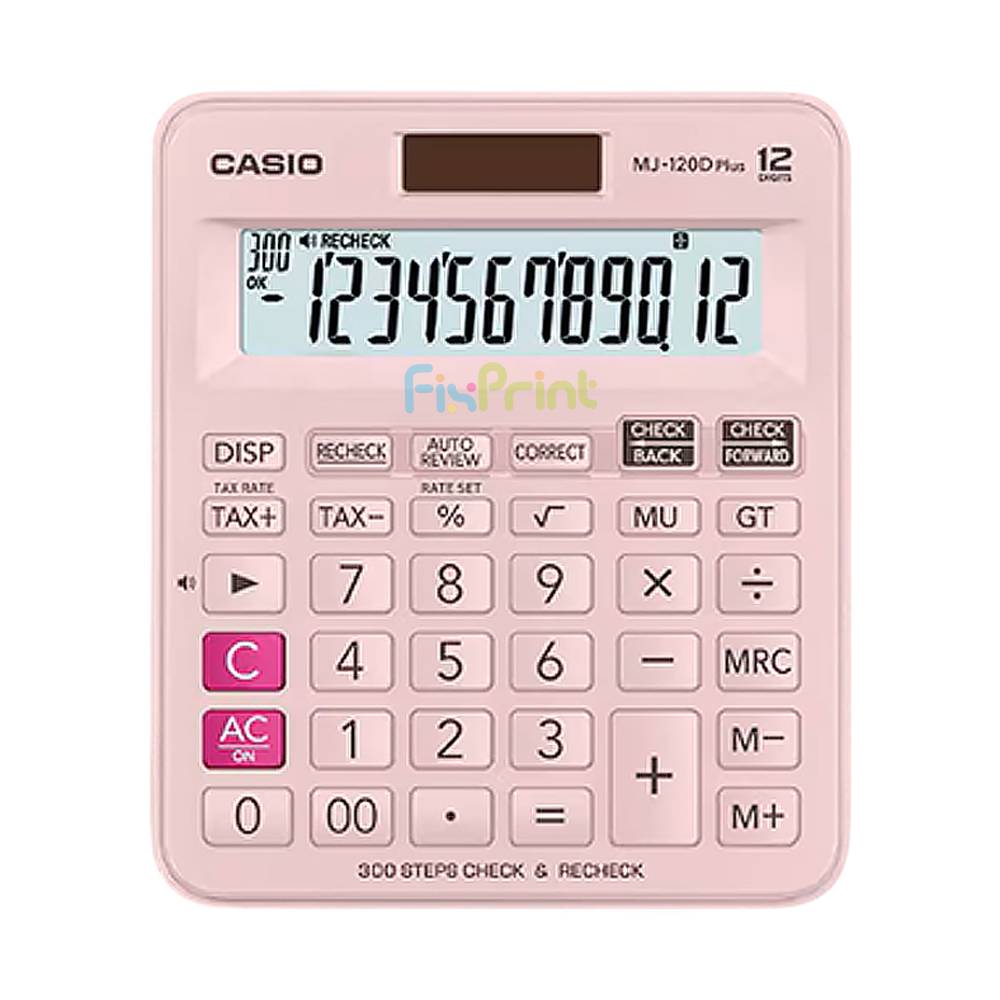 Kalkulator Casio MJ-120D Plus 12 Digit-PINK | fixprint