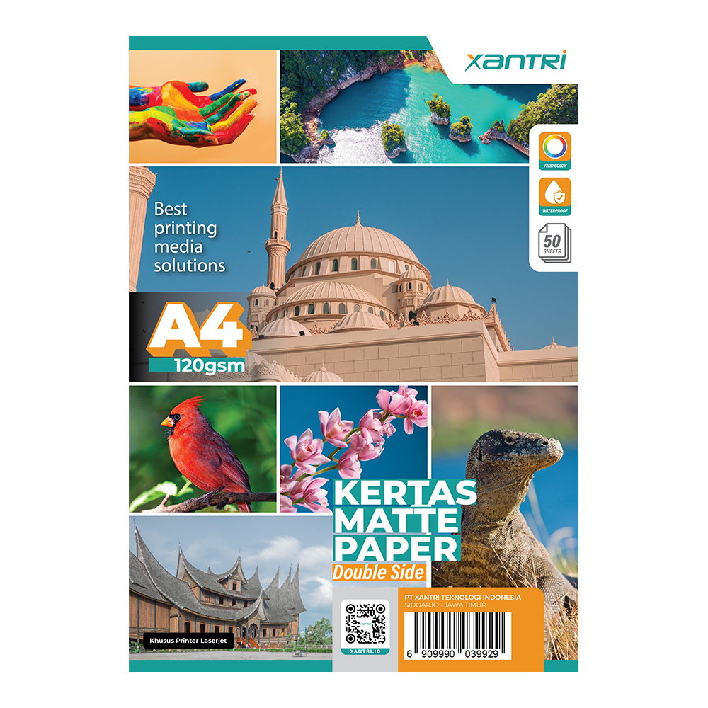 Kertas Matte Paper Xantri A4 120gsm isi 50 | xantri