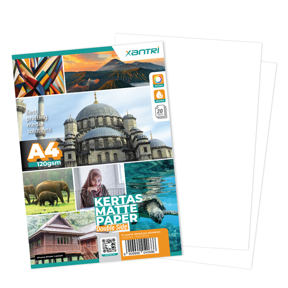 Kertas Matter Paper Xantri A4 120gsm isi 20 | xantri