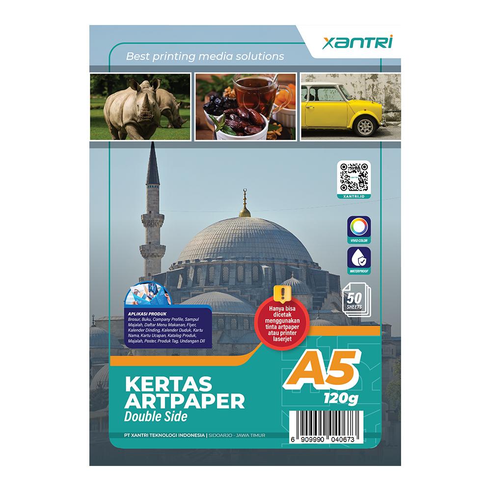 Kertas Art Paper Xantri A5 120gsm isi 50 | xantri